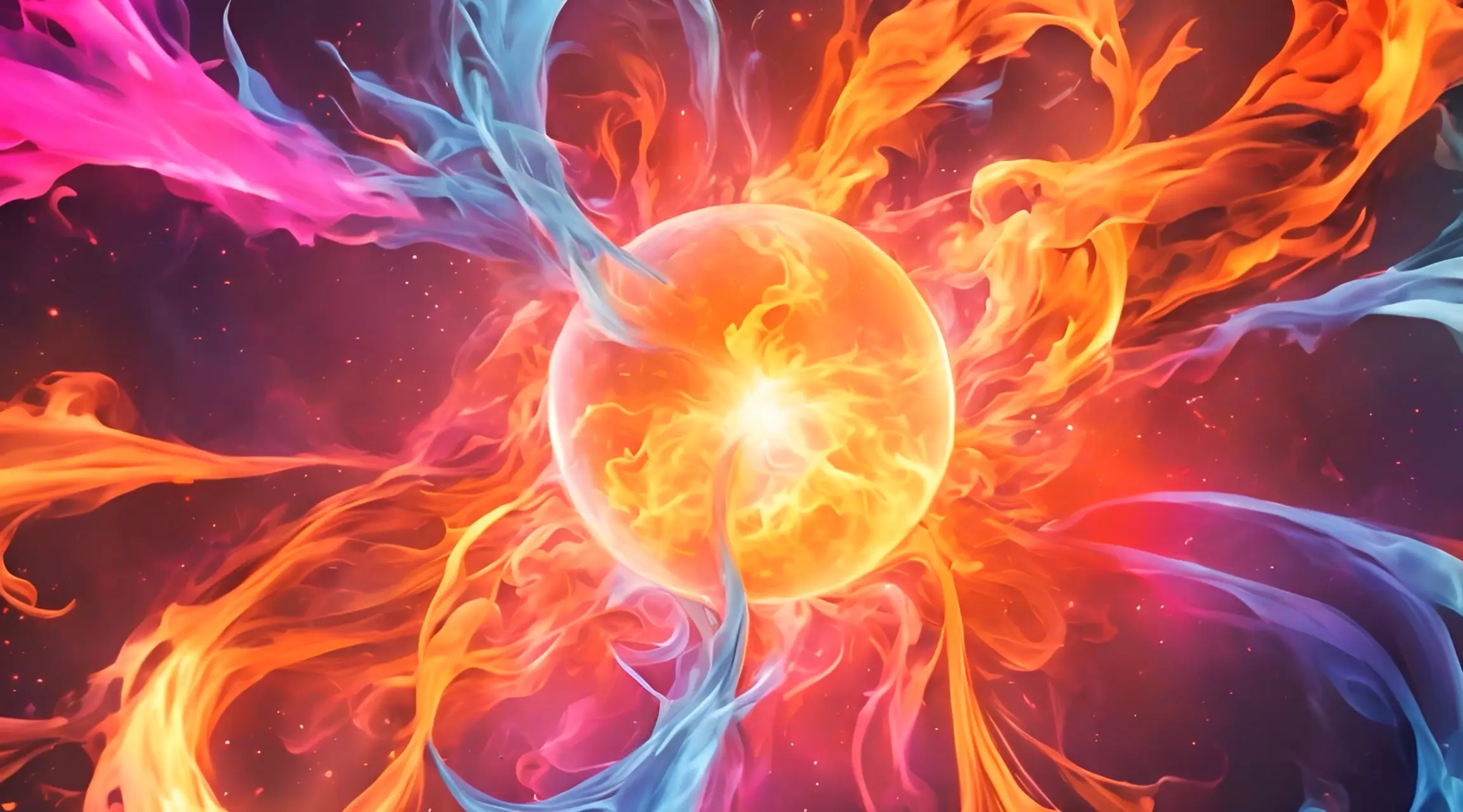 Cosmic Color Explosions Vibrant Backdrop Video | Videos
